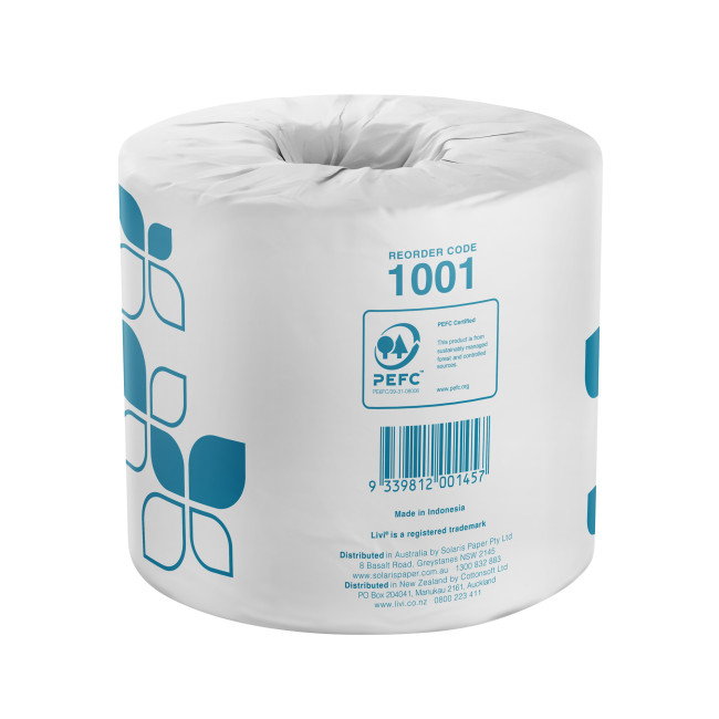 Livi Essentials Bathroom Tissue Single Wrapped Rolls 2 Ply 400 Sheets ...
