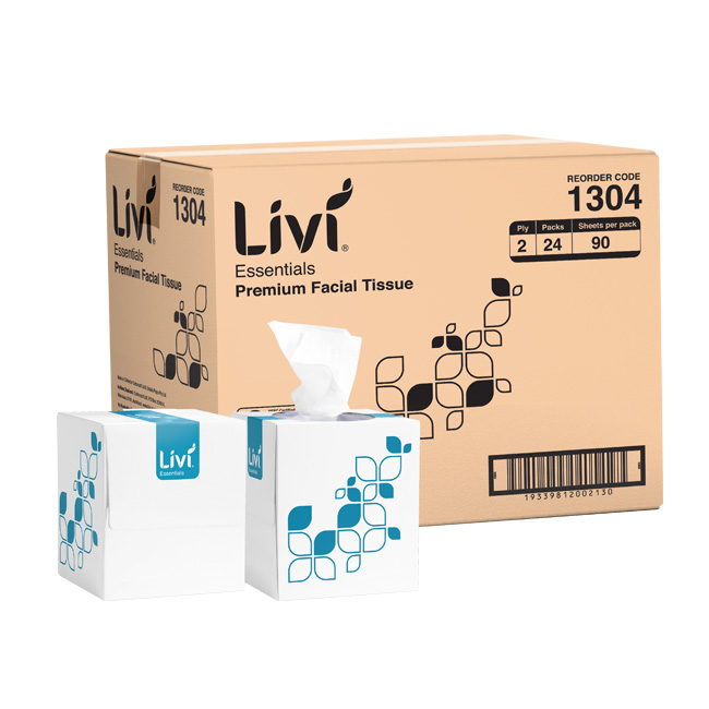 Livi Essentials Facial Tissue Cube 2 Ply 90 Sheets » Livi New Zealand