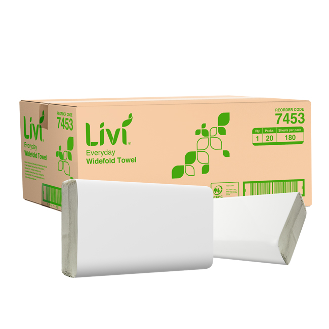 Livi Everyday Widefold Towel 1 Ply 180 Sheets » Livi New Zealand
