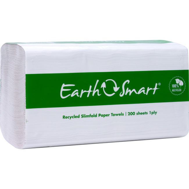 EarthSmart Recycled Slimfold Towel 1 Ply 200 Sheets » Livi New Zealand