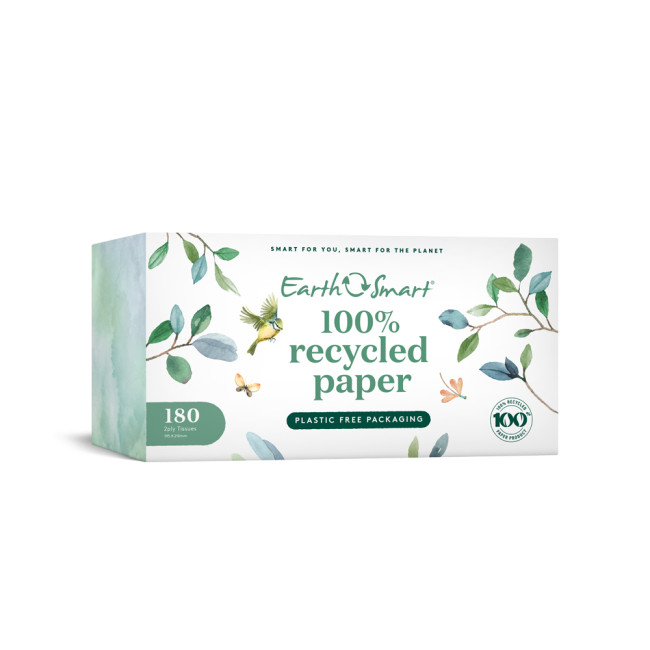 EarthSmart 100% Recycled Tissues 2 ply 180 Sheets » Livi New Zealand